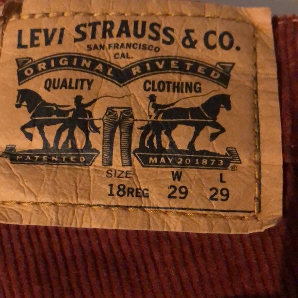 Levi's | Pants & Jumpsuits | Nwt 51 Levis Rust Colored Corduroy 18 Jr ...